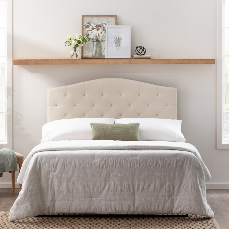Three Posts Laberge Curved Edge Upholstered Headboard Reviews Wayfair